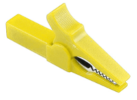 Lagarto 55mm para banana 4mm color amarillo | Unitronic